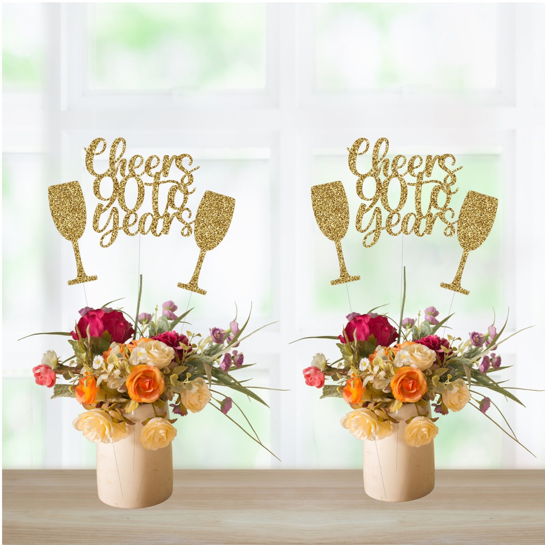 90th Birthday Table Decorations, 90th Birthday Decorations, Happy 90th ...