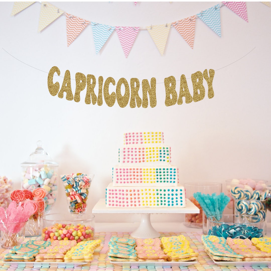 Capricorn Birthday Banner, Capricorn Baby Banner, Zodiac Birthday ...