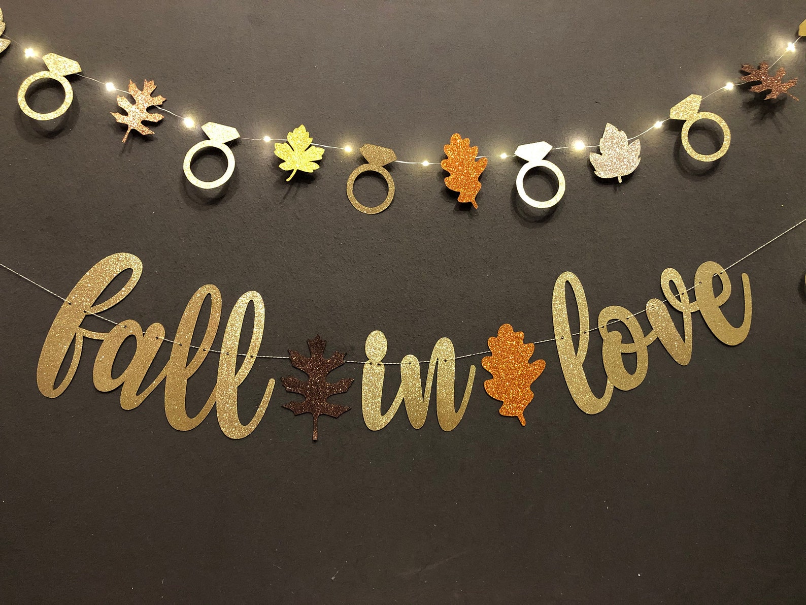 Fall in Love Banner, Fall Wedding Banners , Thanksgiving Decorations ...