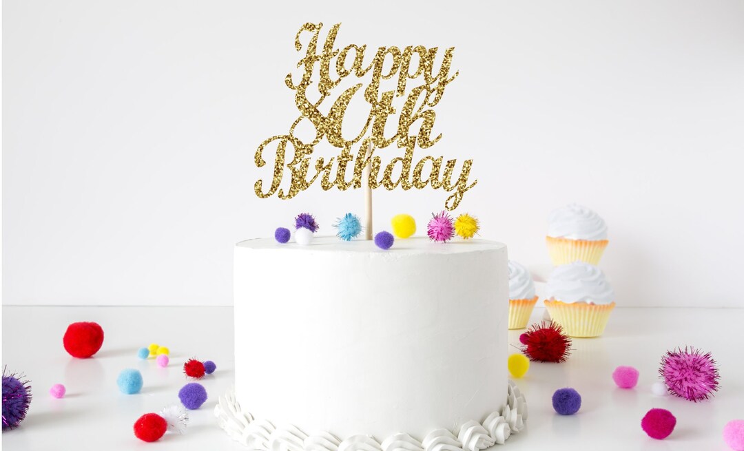 Happy 80th Birthday Cake Topper, 80th Birthday Cake Topper, Cake Topper ...