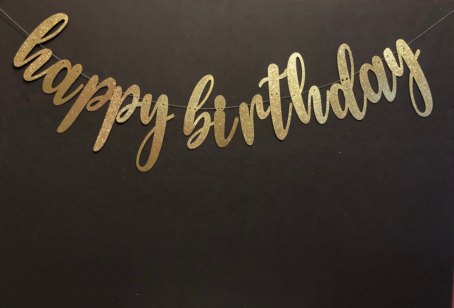 Happy Birthday Banner Glitter Banners Birthday Banners | Etsy