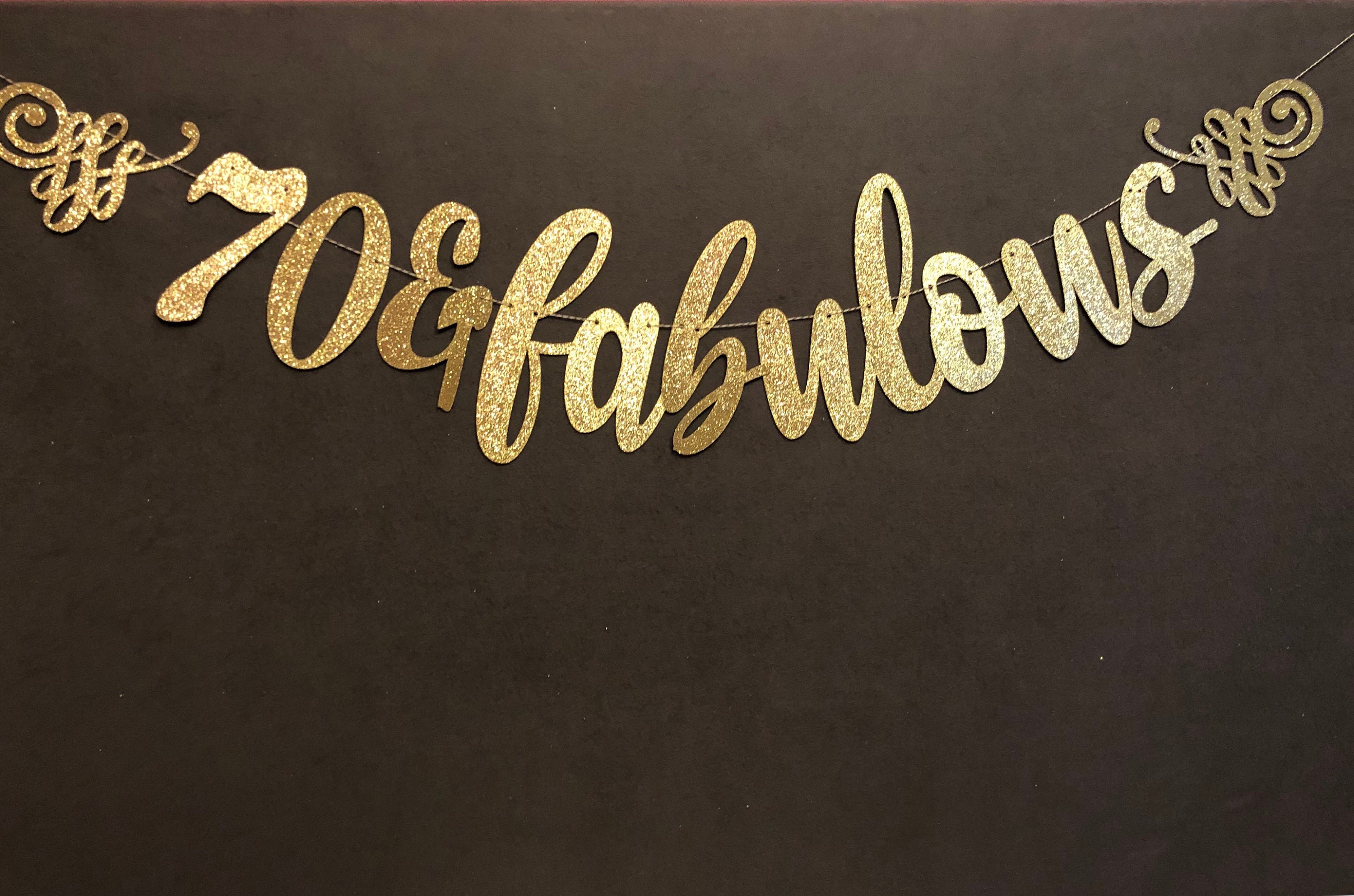 70 & Fabulous Banner 70th Birthday Banner 70th Birthday | Etsy