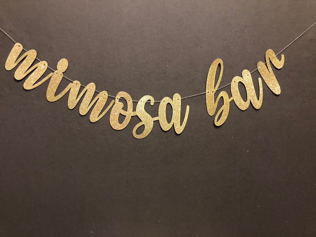 Mimosa Bar Banner, Mimosa Bar Sign, Wedding Mimosa Bar, Mimosa Bar ...