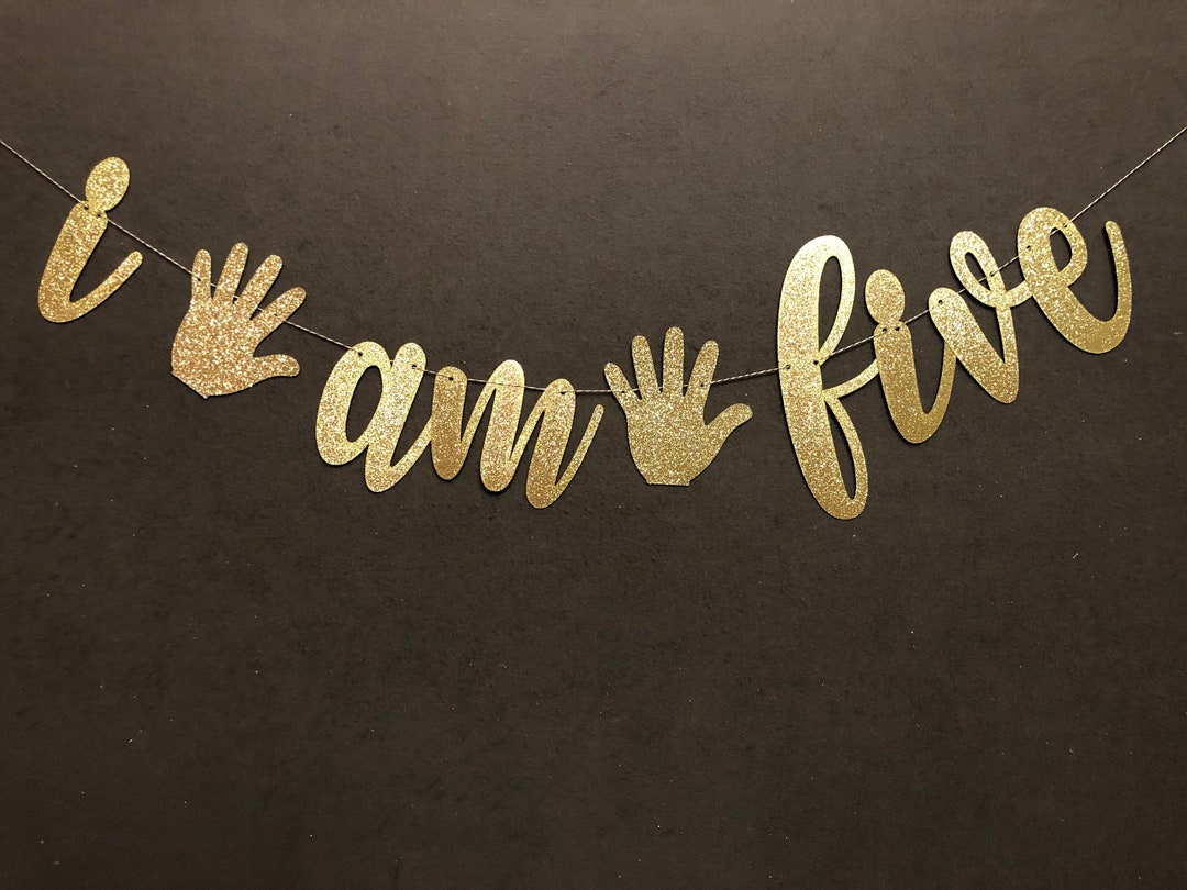 5th Birthday Banner, 5th Birthday Decorations, 5th Birthday Sign, Happy ...