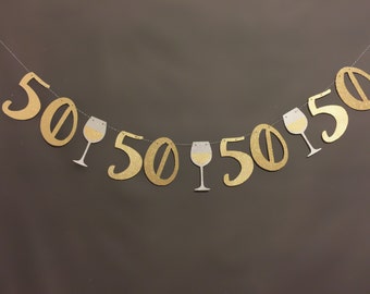 50th birthday banner | Etsy