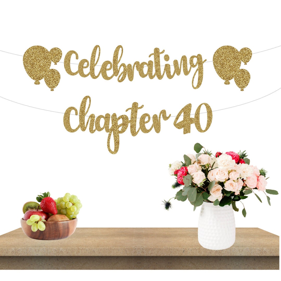 40th Birthday Banner, 40th Birthday Decorations, 40th Birthday Party ...