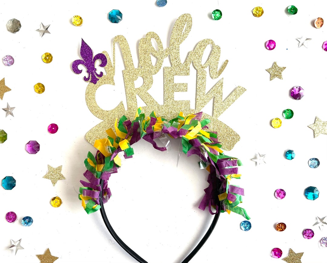 Mardi Gras Headband, Mardi Gras Bachelorette Headbands, Mardi Gras ...