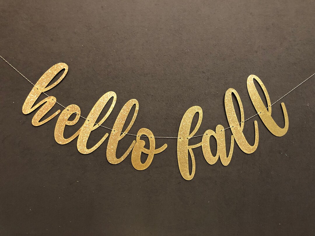 Hello Fall Banner/ Thanksgiving Decorations/fall Banner/thanksgiving ...