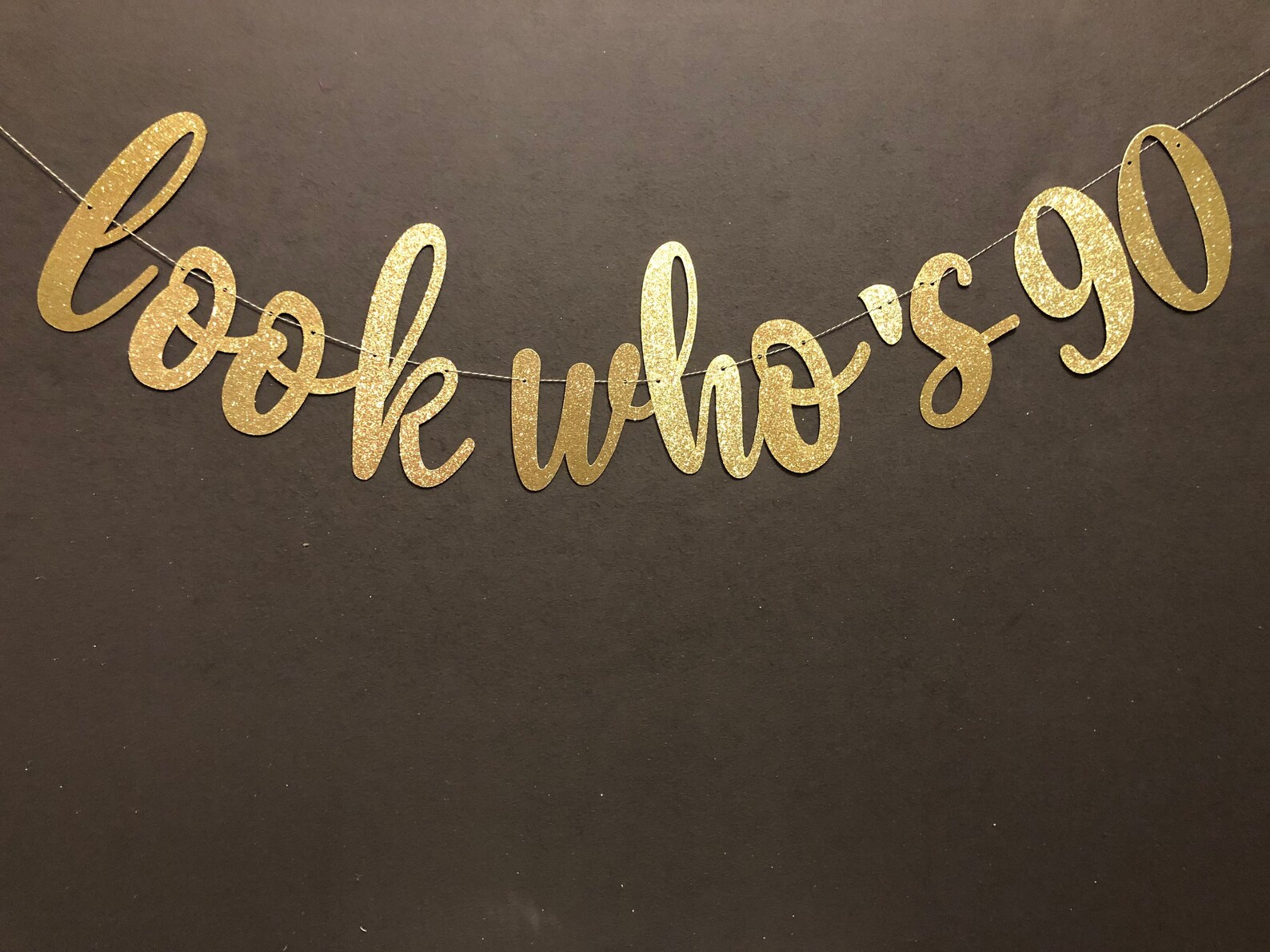 Look Who's 90 Banner 90th Birthday Banners Happy 90th - Etsy