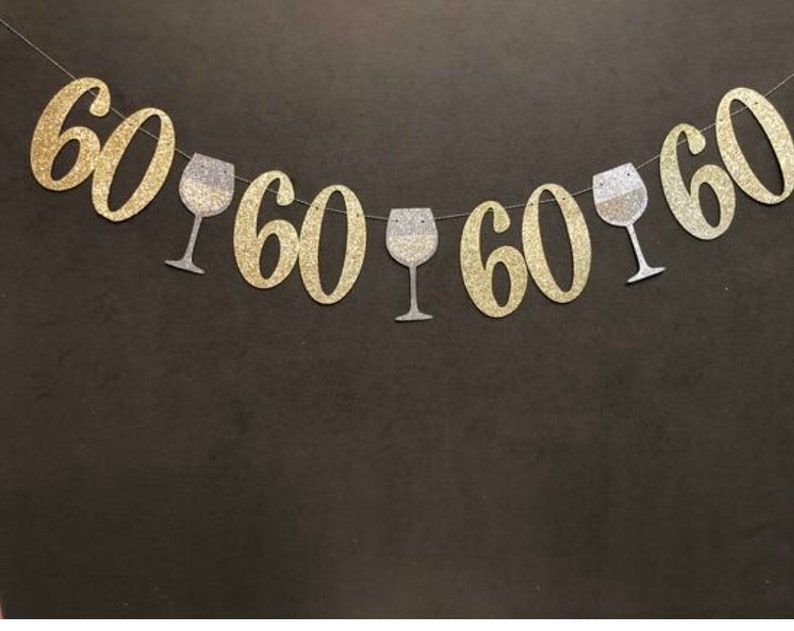 60& Fabulous Banner 60th Birthday Happy 60th Birthday 60th | Etsy