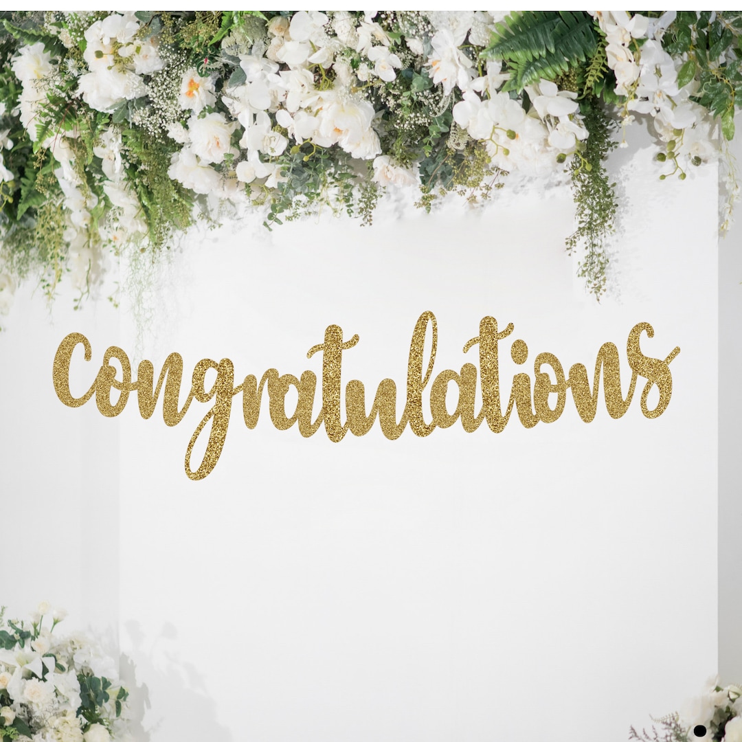 Congratulations Banner, Wedding Banner, Just Married Sign - Etsy