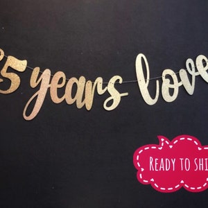 85 Years Loved Glitter Banner, 85th Birthday Party Decor - Etsy