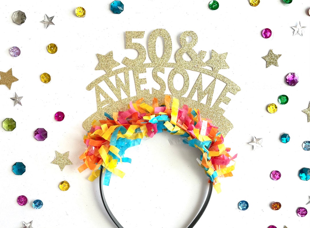 50th Birthday Headband,,50 Looks Good Headband, 50th Birthday Party ...