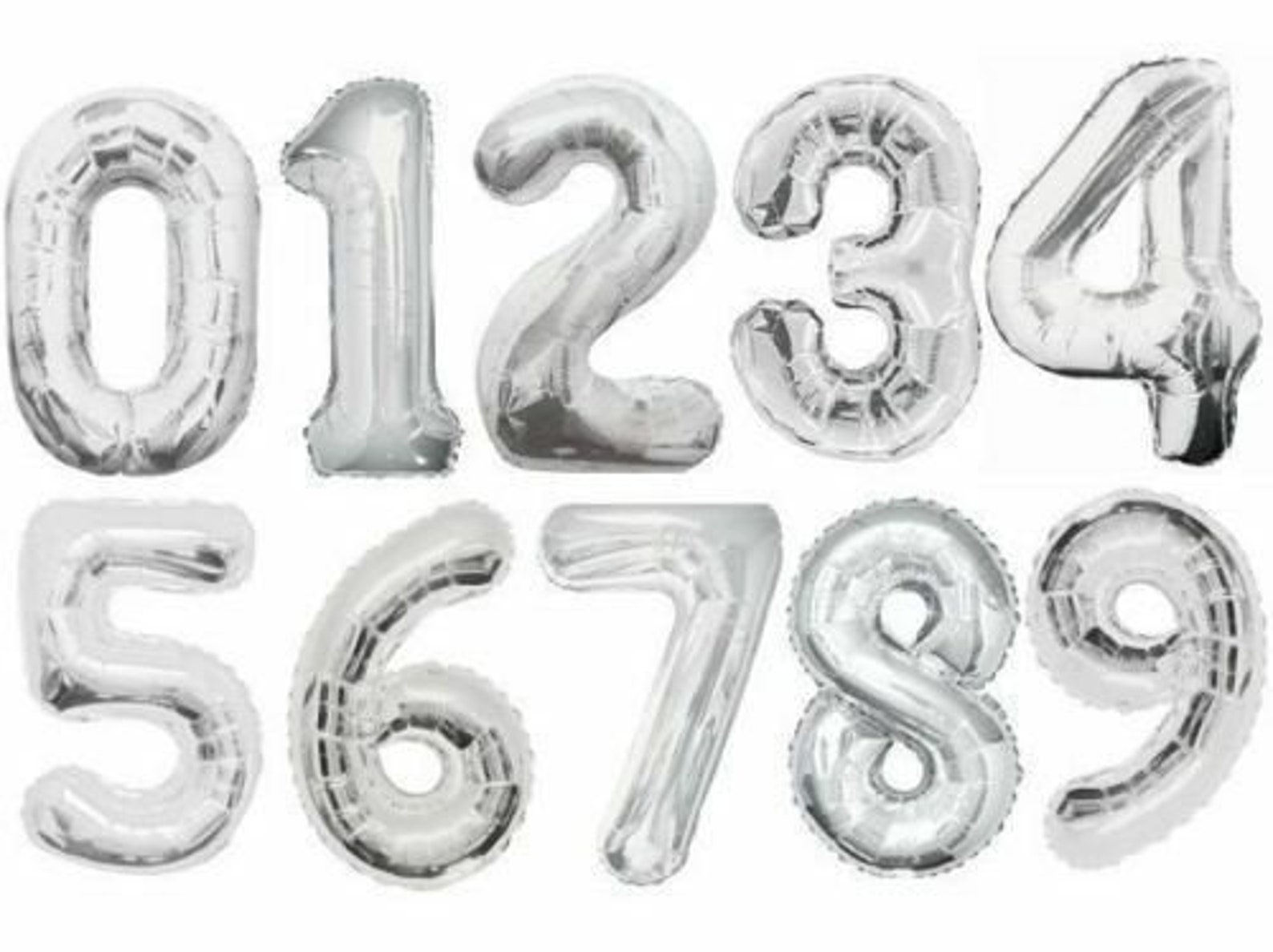 34 Giant Foil Number Balloons Air Helium Glitz Large Birthday | Etsy