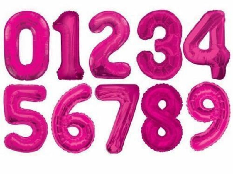 34 Giant Foil Number Balloons Air Helium Glitz Large Birthday - Etsy