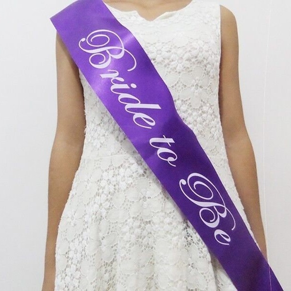 Purple Bridal Sash - Etsy
