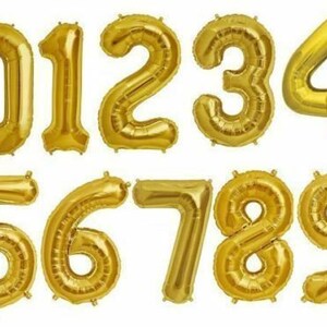 34 Giant Foil Number Balloons Air Helium Glitz Large Birthday Party ...