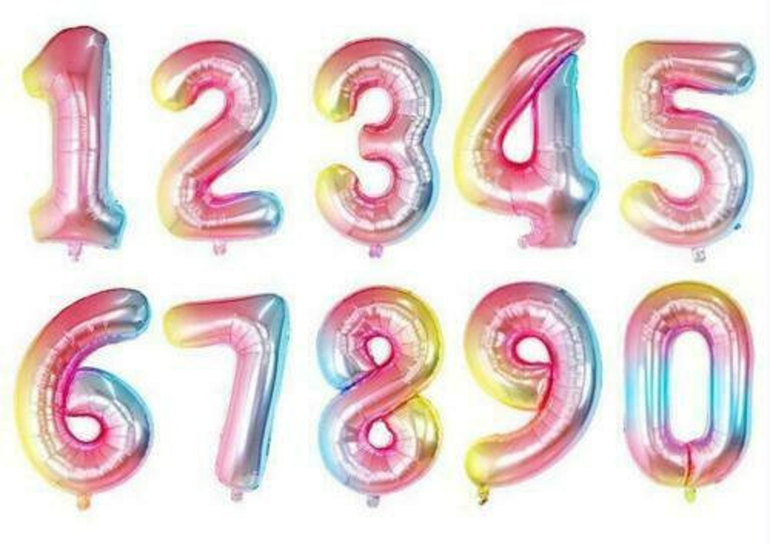 34 Giant Foil Number Balloons Air Helium Glitz Large Birthday - Etsy UK