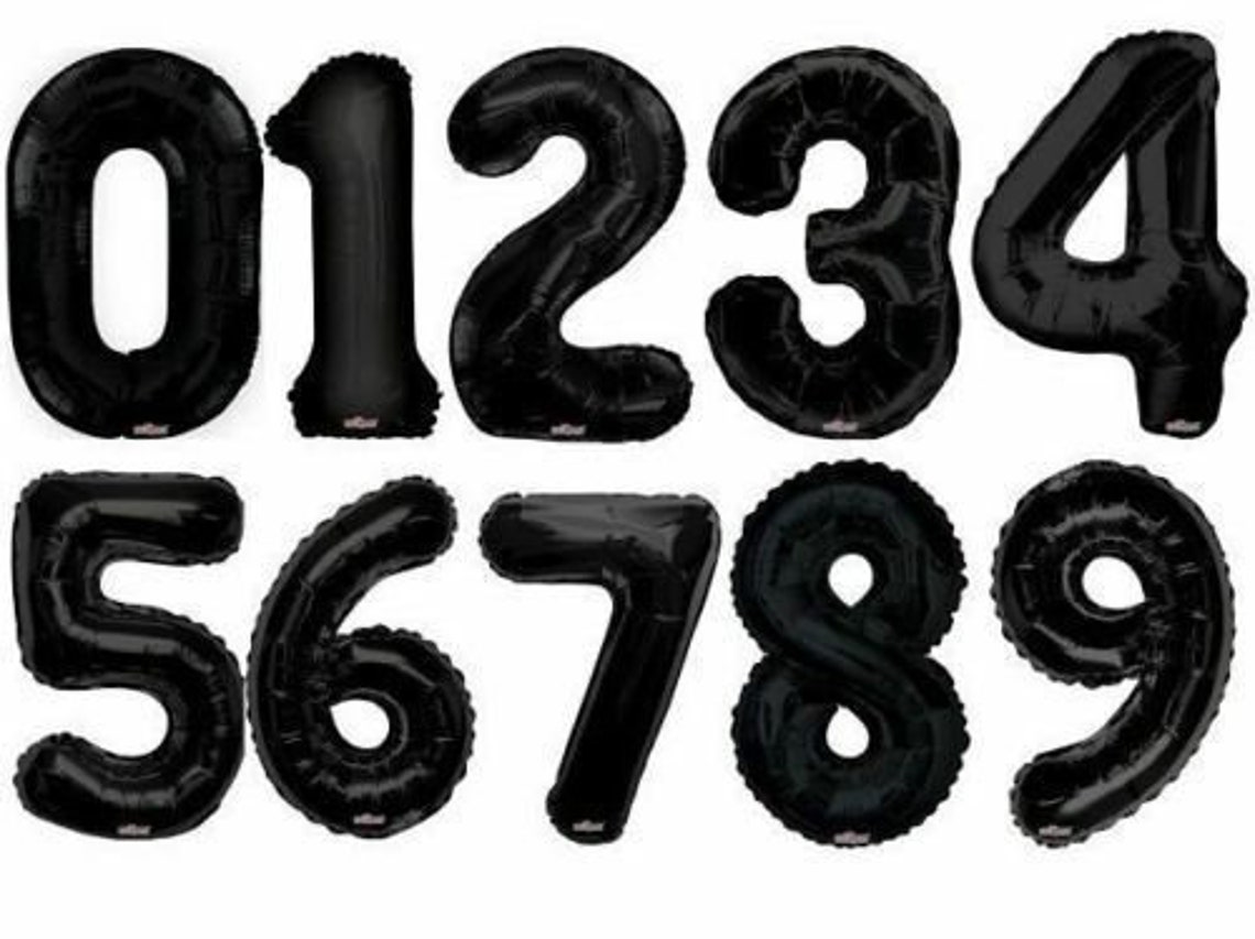 34 Giant Foil Number Balloons Air Helium Glitz Large Birthday - Etsy