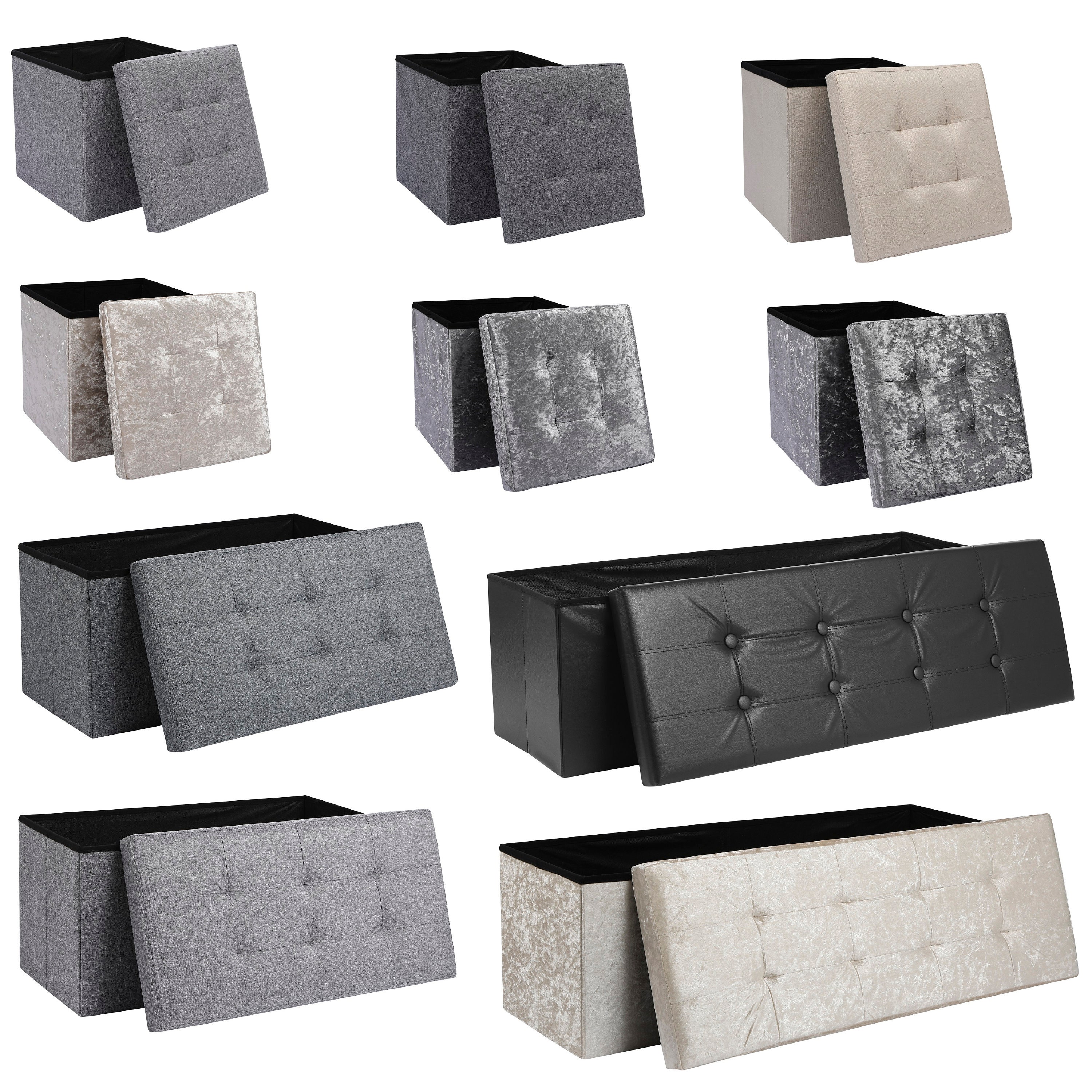 Ottoman Storage Seat Stool Trunk Toy Chest Bedding or Blanket - Etsy UK