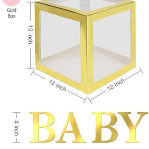 Gold Baby Shower Boxes Xmas Gifts Birthday Party Decorations ...