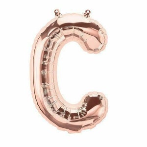 Rose Gold Letter Number Foil Balloons Personalised Custom Birthday ...