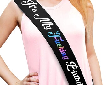 Funny Birthday Sash - Etsy