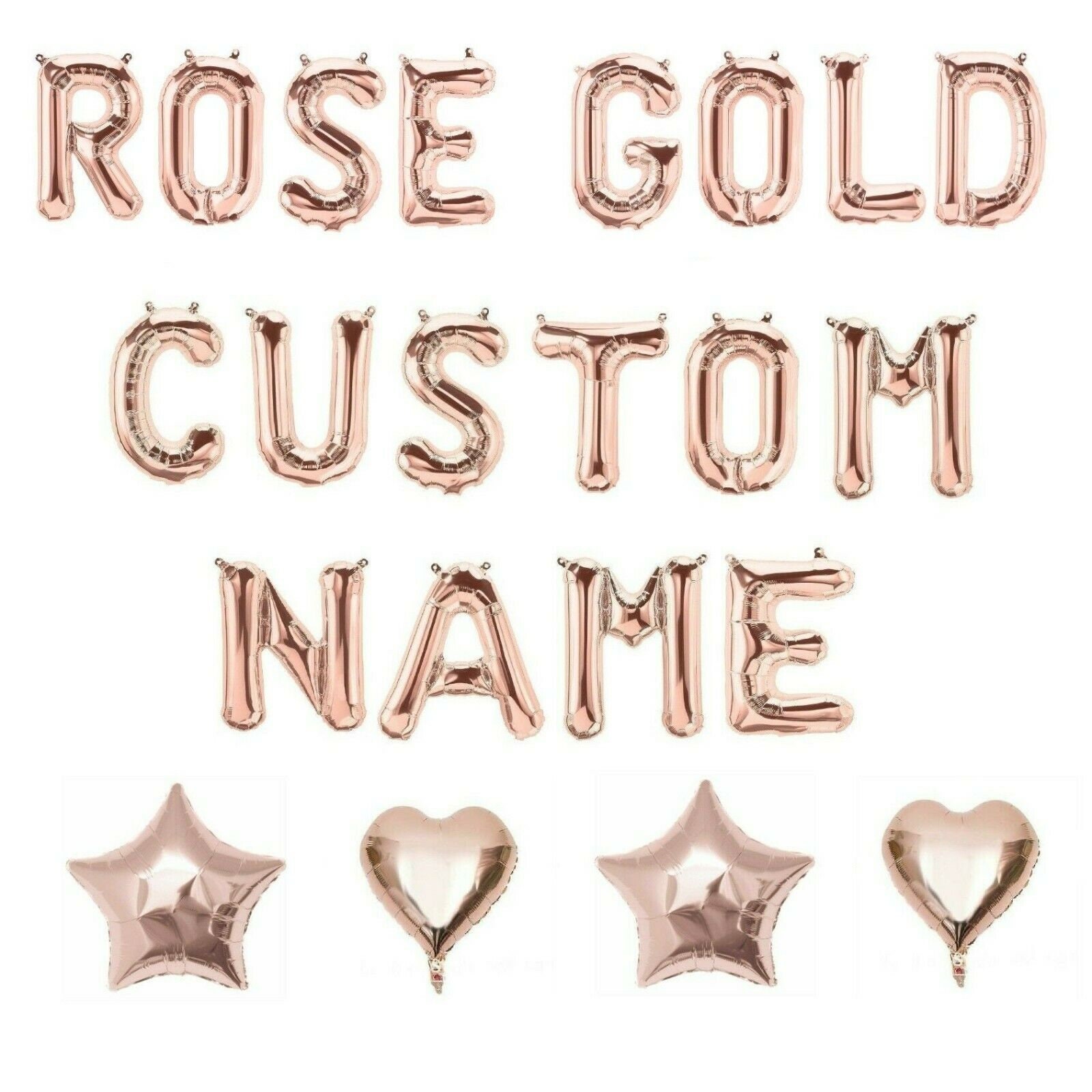 Rose Gold Letter Number Foil Balloons Personalised Custom | Etsy