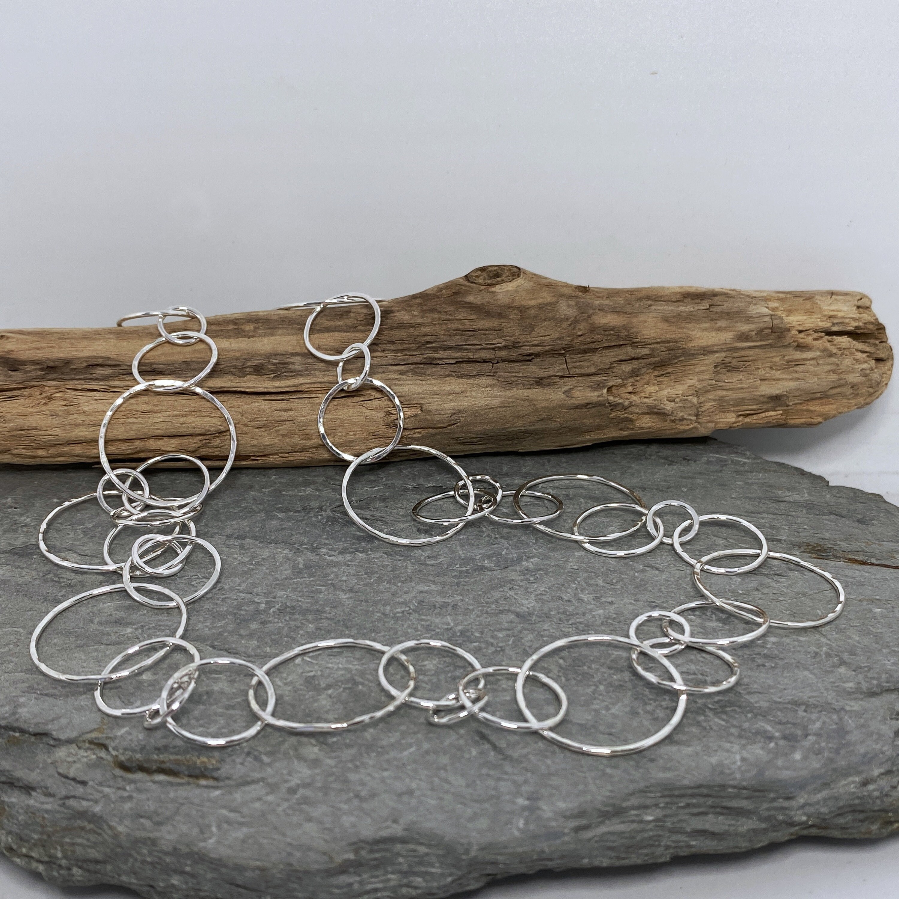 Handmade Silver Chain Necklace With Large Open Circle Links - Etsy