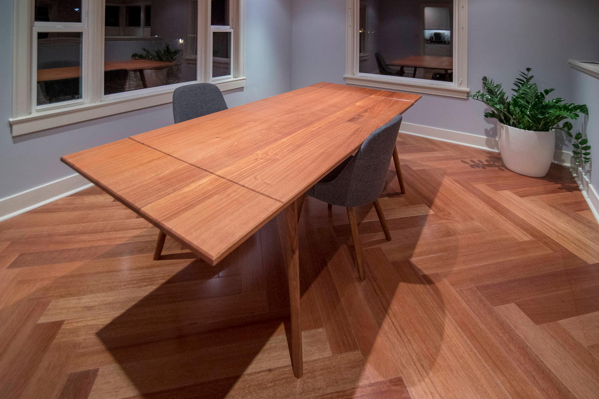 Mid Century Modern Extendable Dining Table Etsy