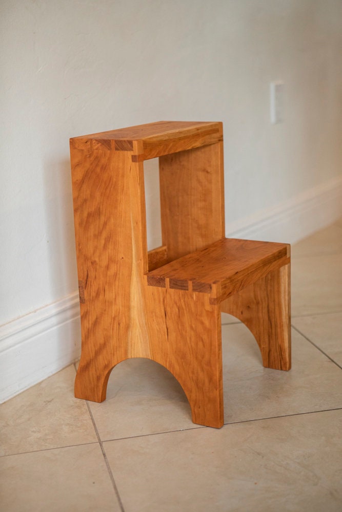 Shaker Style Step Stool in Cherry - Etsy