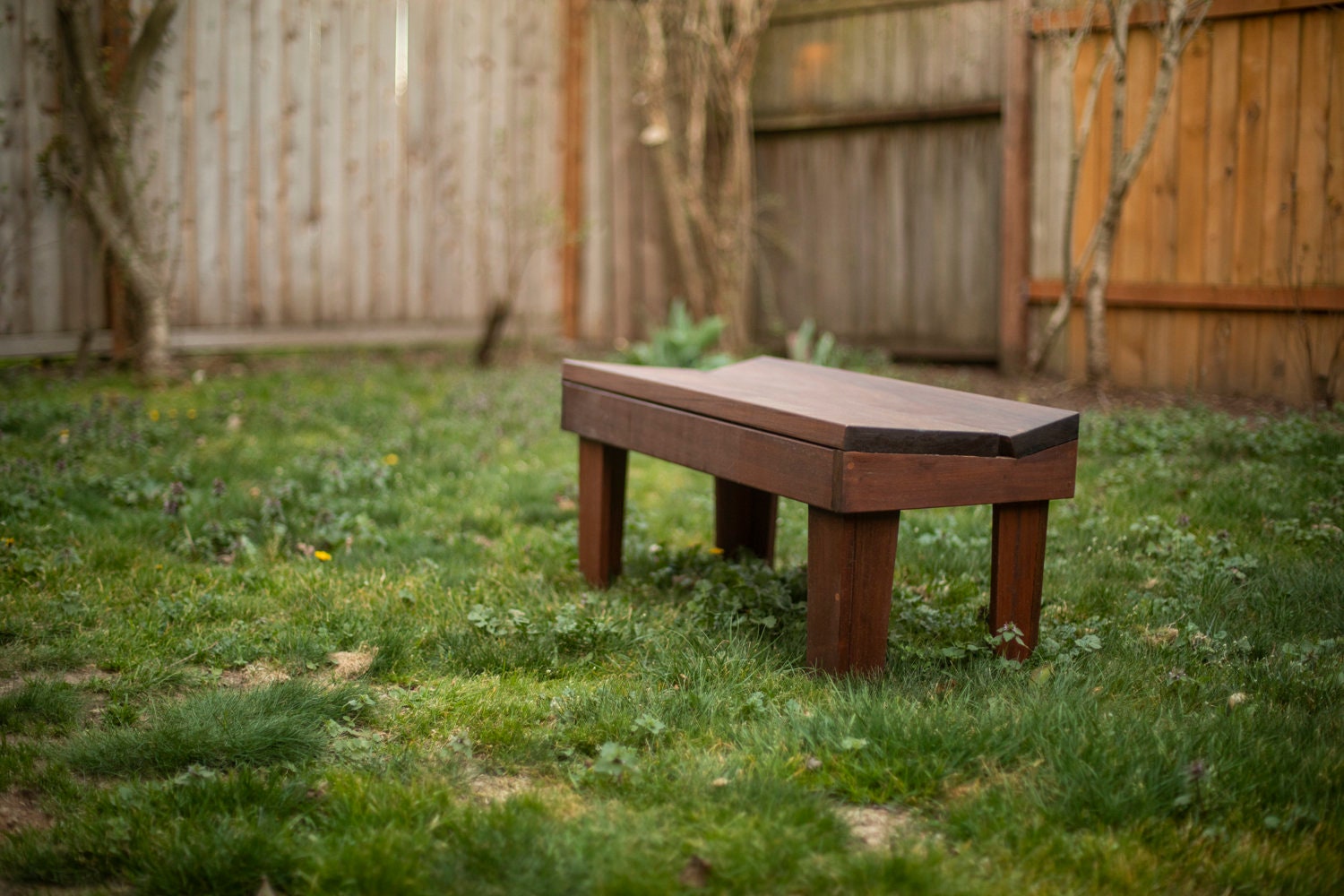Custom Ipe Slab Modern Outdoor Bench - Etsy