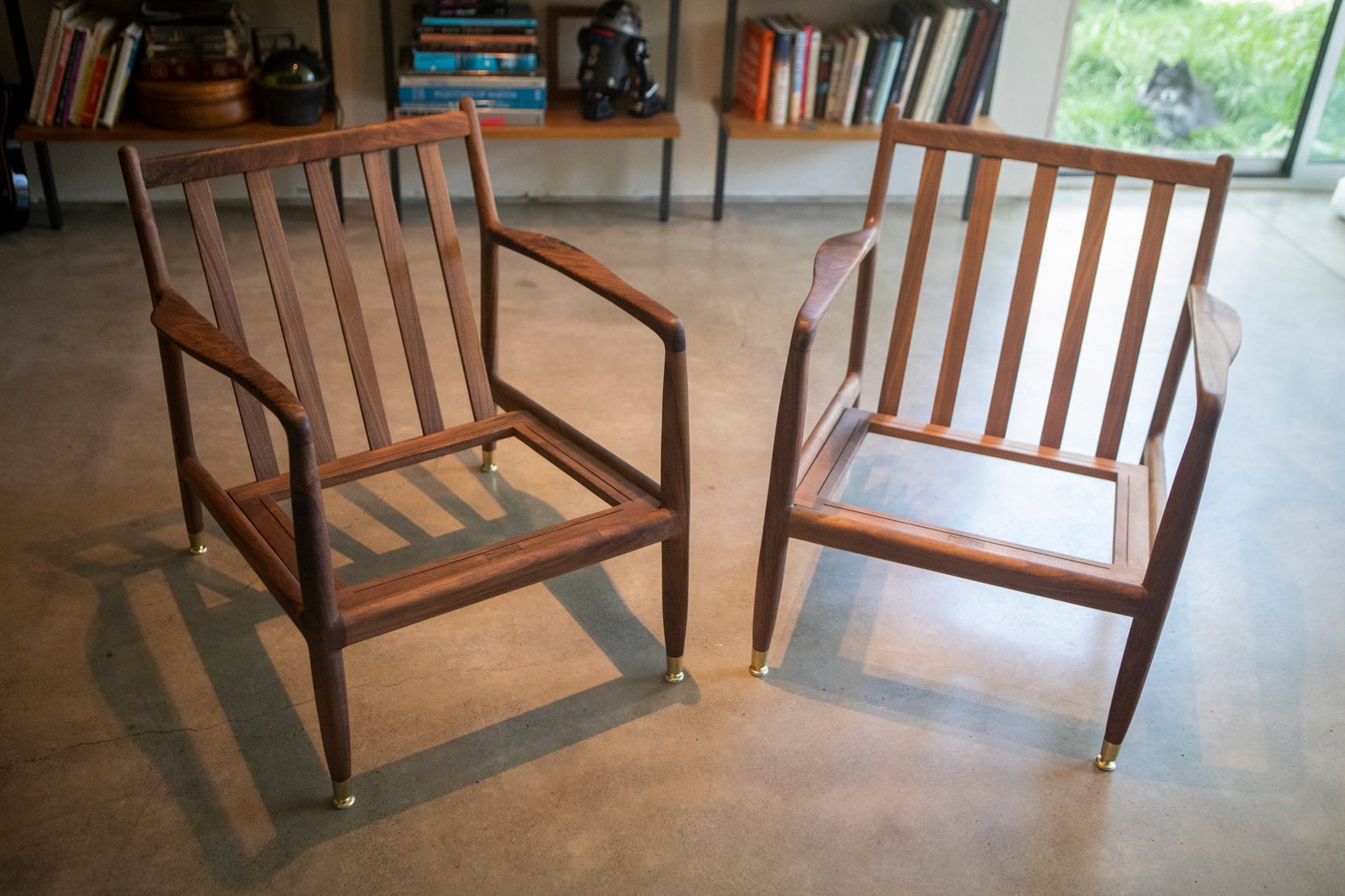 MCM Style Walnut Lounge Chair | Etsy