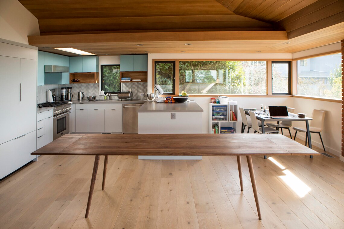MCM Style Extendable Hardwood Dining Table - Etsy