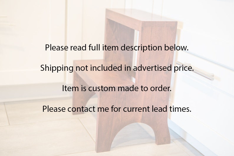 Shaker Style Step Stool in Walnut - Etsy