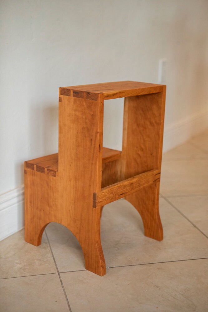 Shaker Style Step Stool in Cherry - Etsy