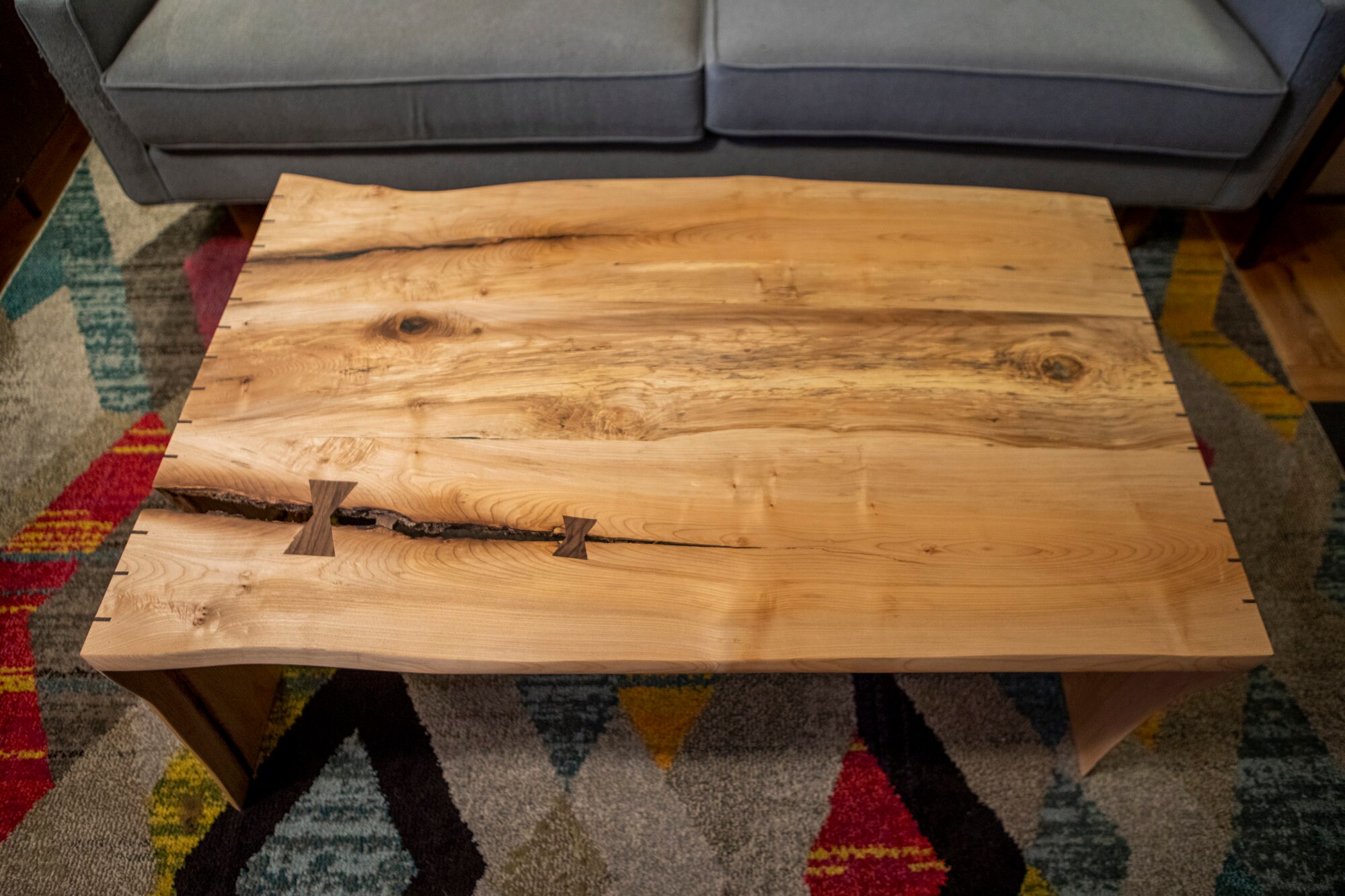 Spalted Maple Double Waterfall Coffee Table - Etsy