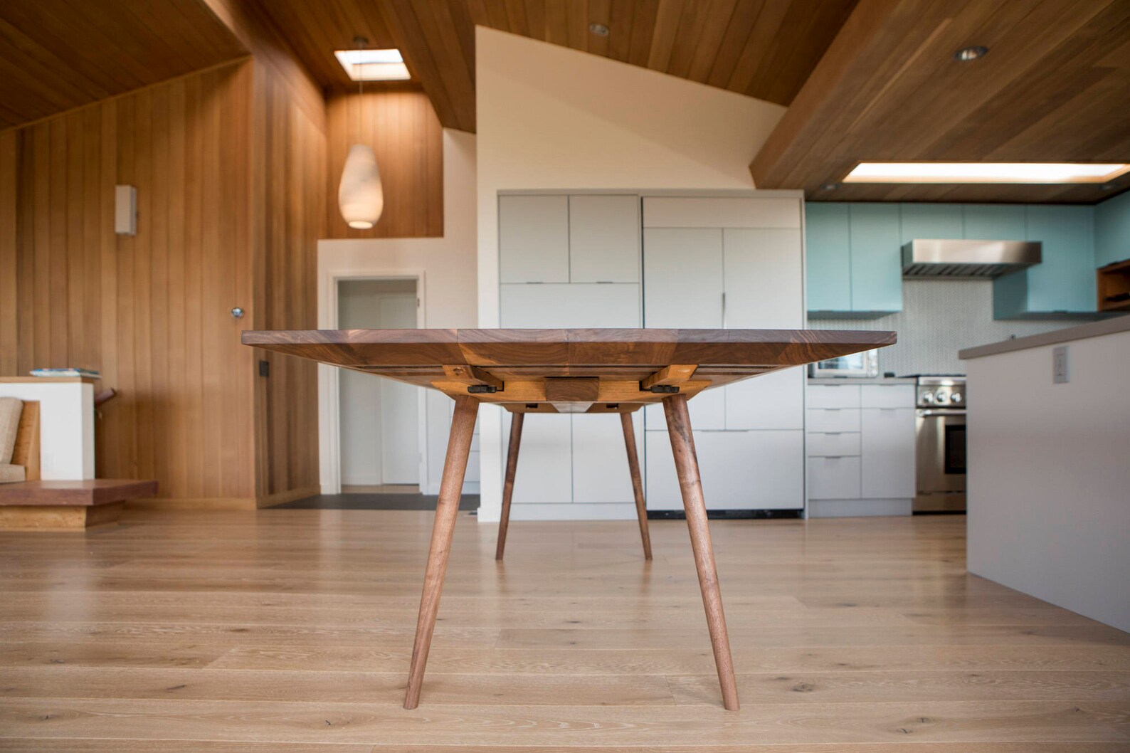 MCM Style Extendable Hardwood Dining Table - Etsy