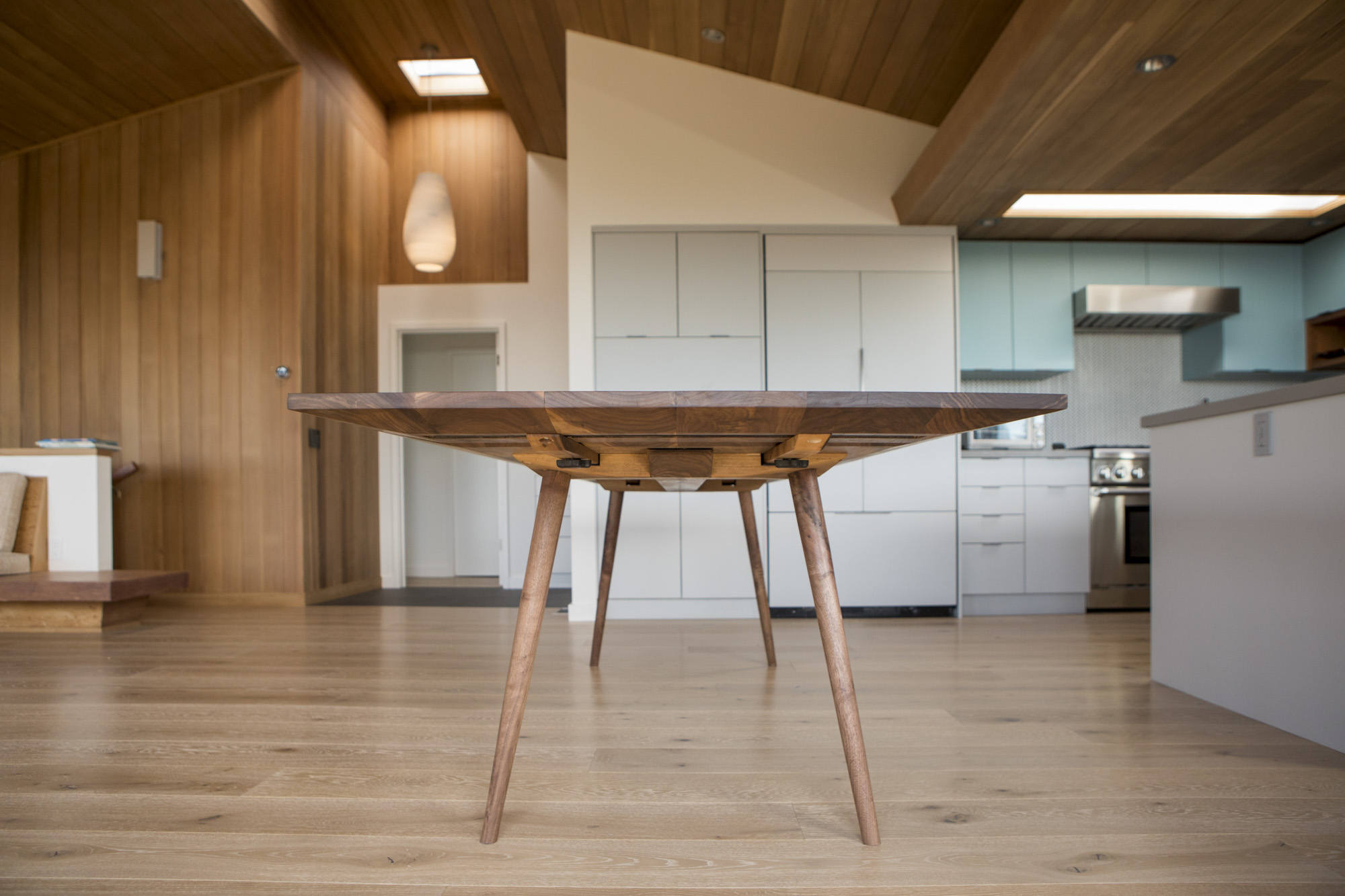 MCM Style Extendable Hardwood Dining Table - Etsy