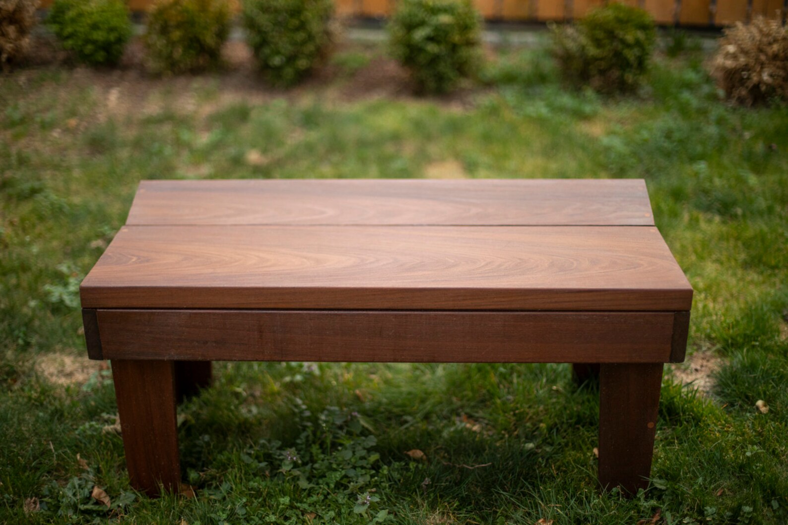 Custom Ipe Slab Modern Outdoor Bench - Etsy