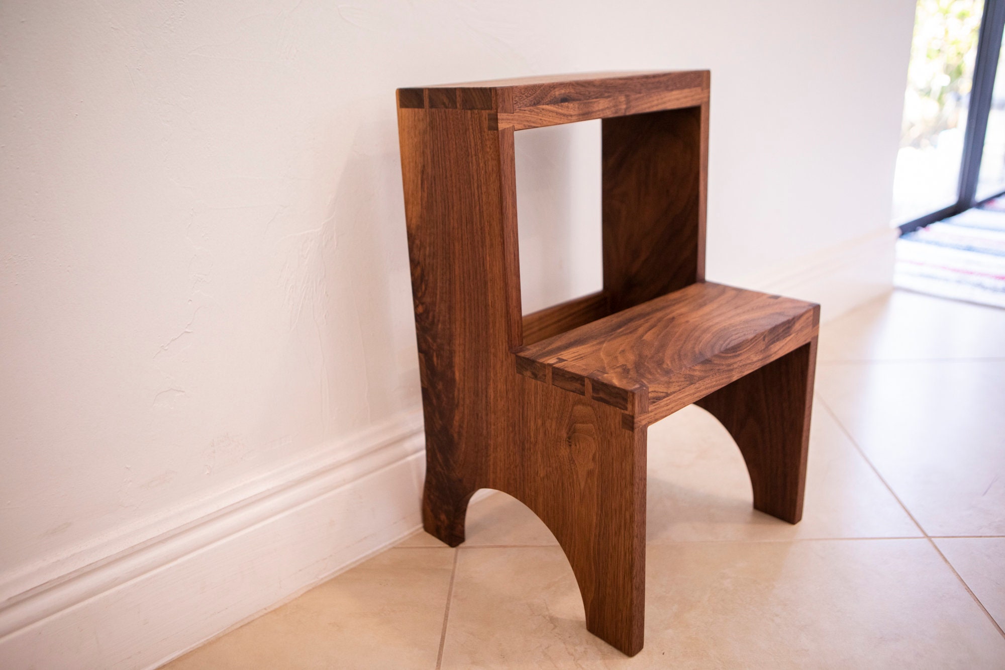 Shaker Style Step Stool in Walnut - Etsy