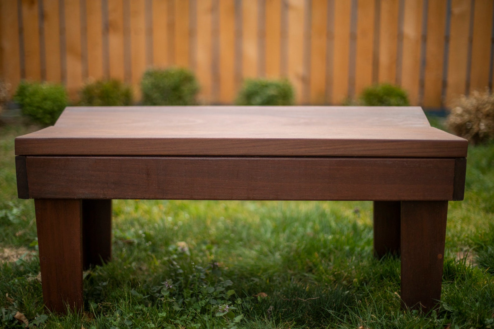 Custom Ipe Slab Modern Outdoor Bench - Etsy