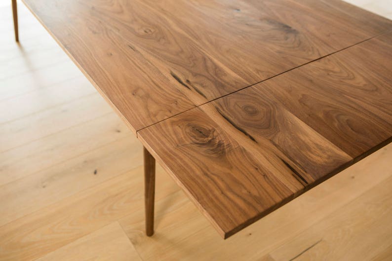 MCM Style Extendable Hardwood Dining Table - Etsy