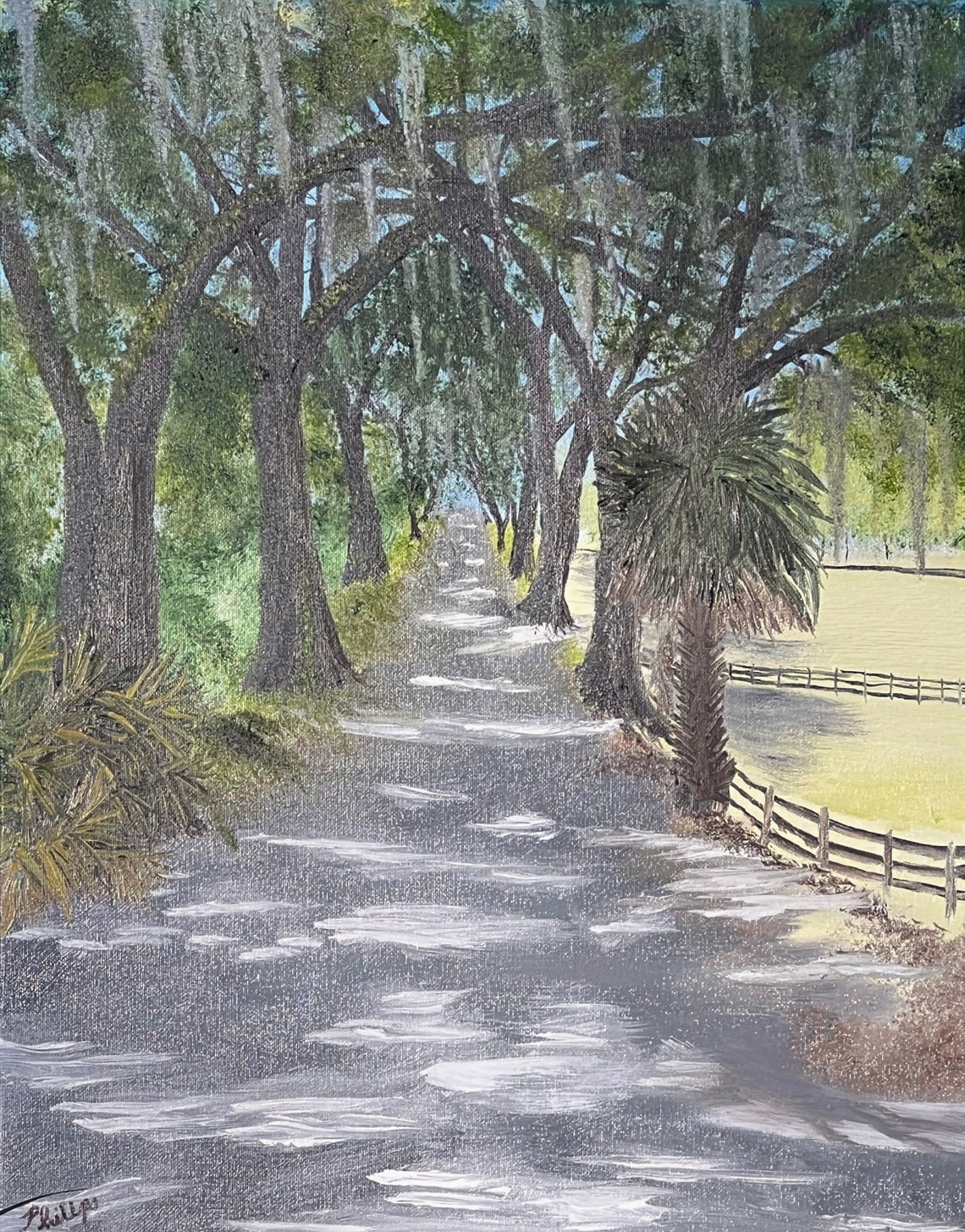 Live Oak Alley on a Florida Country Road Original Oil Painting - Etsy