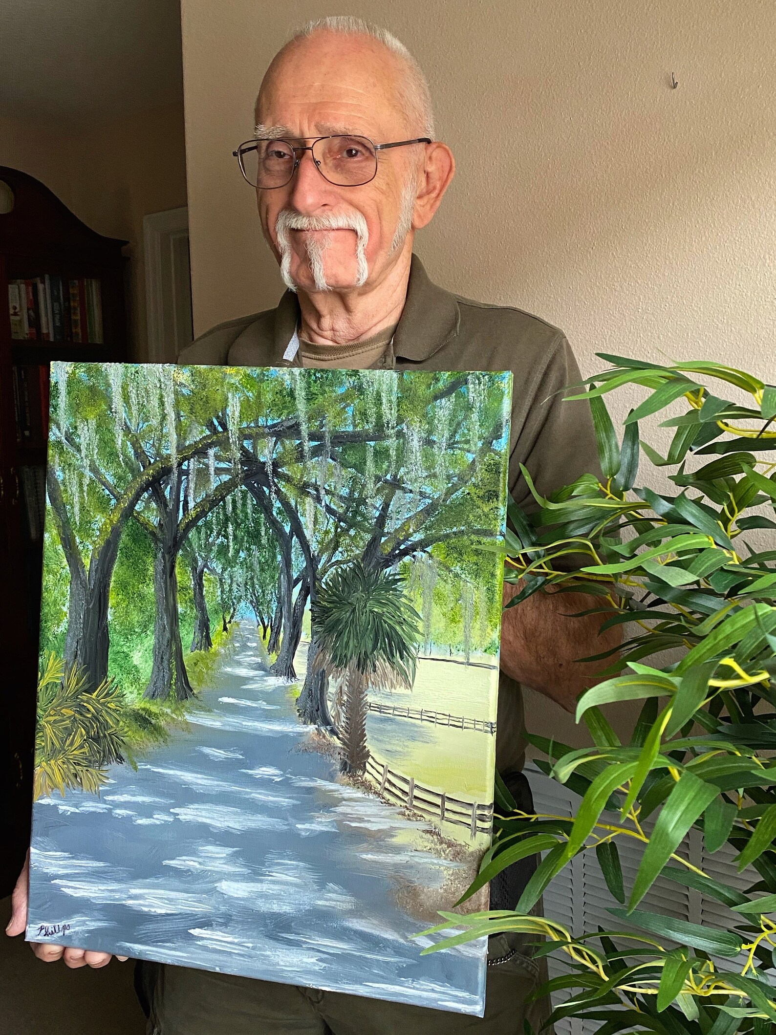 Live Oak Alley on a Florida Country Road in Horse Country Original Oil ...