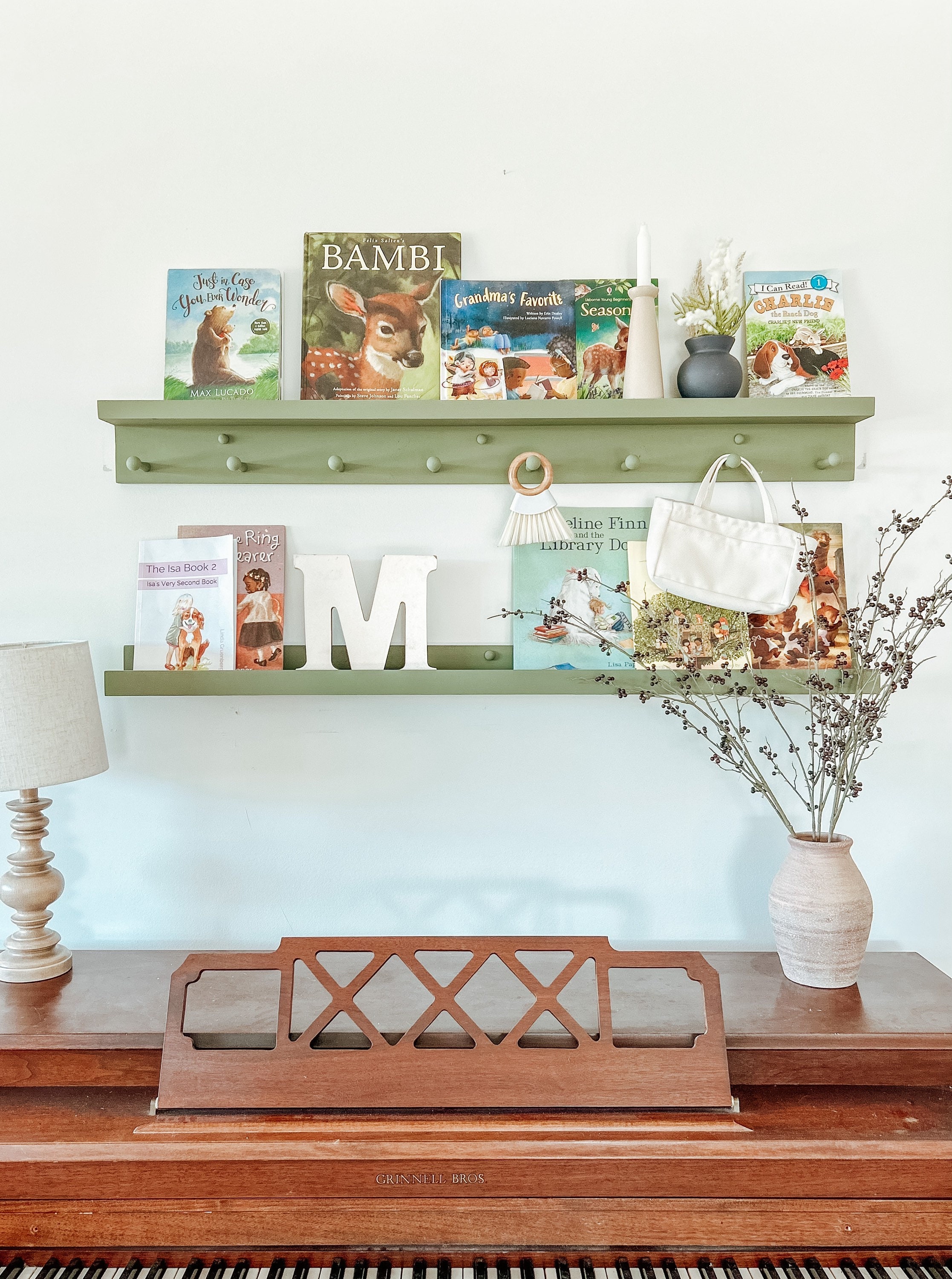 Peg Rail Shelf With Ledge: Wooden Coat Rack, Entryway Decor - Etsy