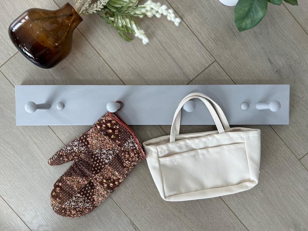 Peg Rail Playroom Organizer Kitchen Decor Wooden Peg Rail Wooden Peg ...