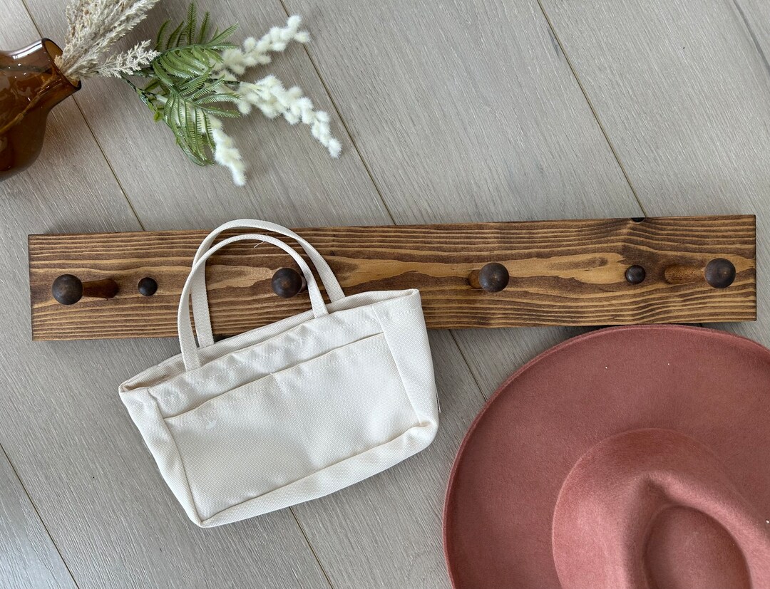 Wooden Peg Rail: Entryway Organizer, Kitchen Decor - Etsy