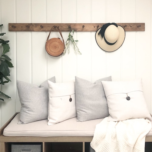 Hat Rack Wooden Peg Rail Shaker Peg Rack Wooden Peg Rack - Etsy
