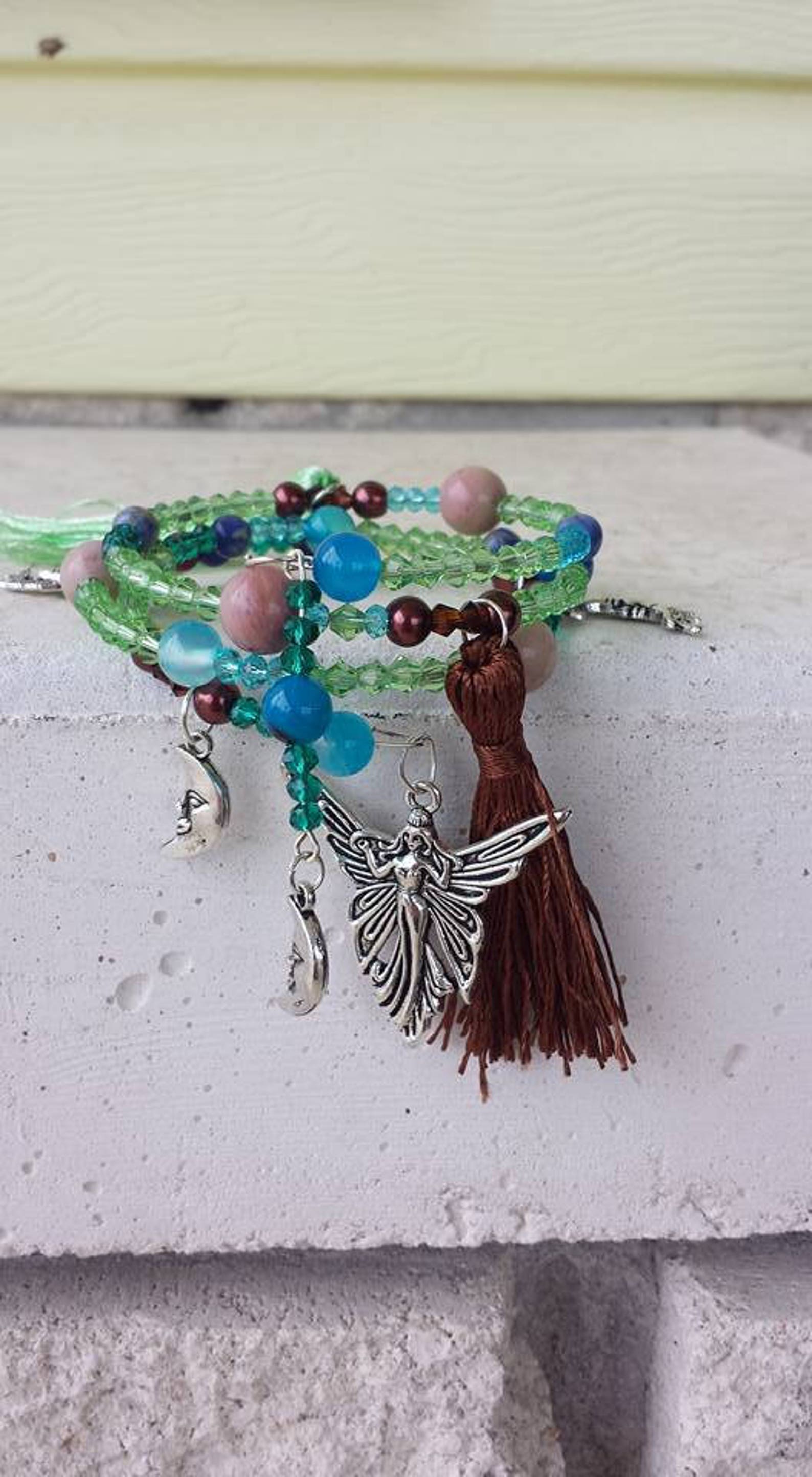 Fairy Charm Bracelet Memory Wire Bracelet Fairy Bracelet | Etsy